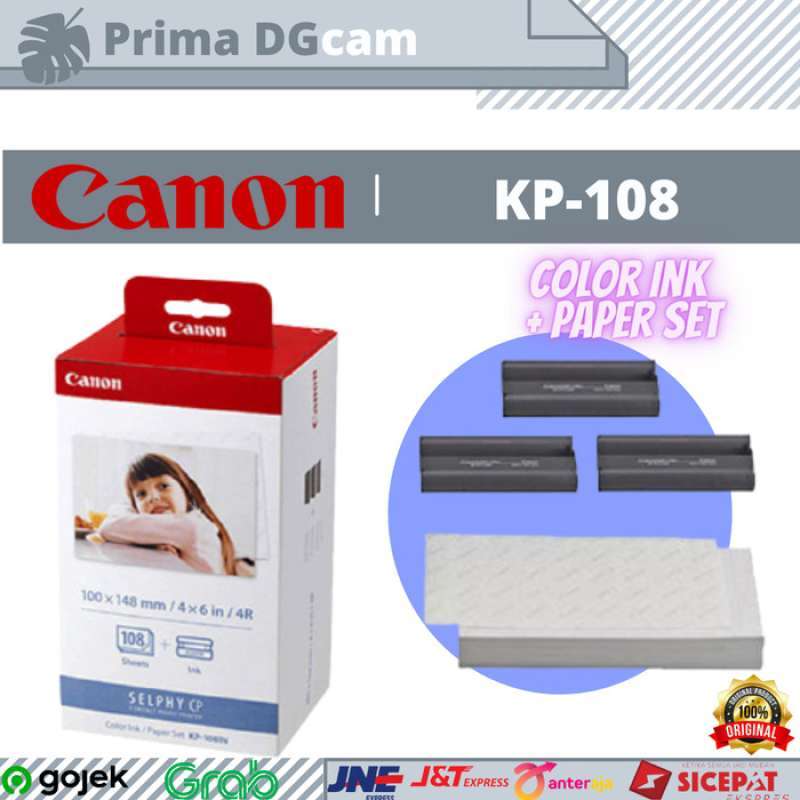 Promo Canon Kp-108In Color Ink And Paper Set/Set Tinta Warna Dan Kertas Foto Diskon 10% di ...