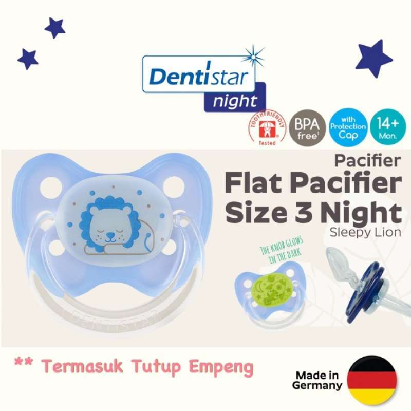 Promo Dentistar Flatshield Orthodontic Night Pacifier Empeng 14 Bln Ke ...