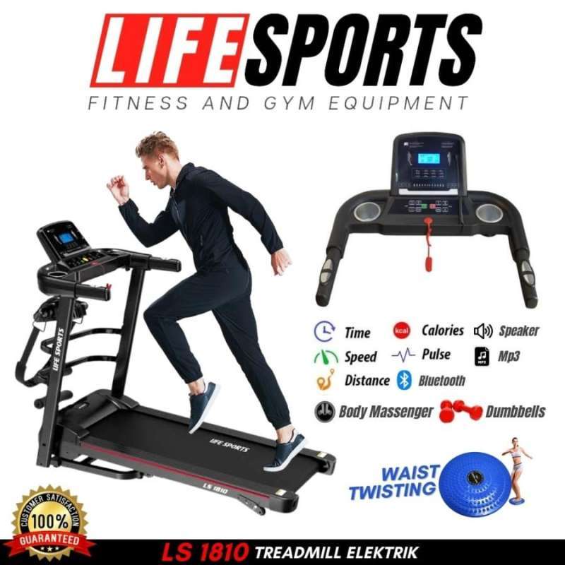 Jual New Alat Olahraga Gym Walking Pad Treadmill Listrik Lifesports Ls ...