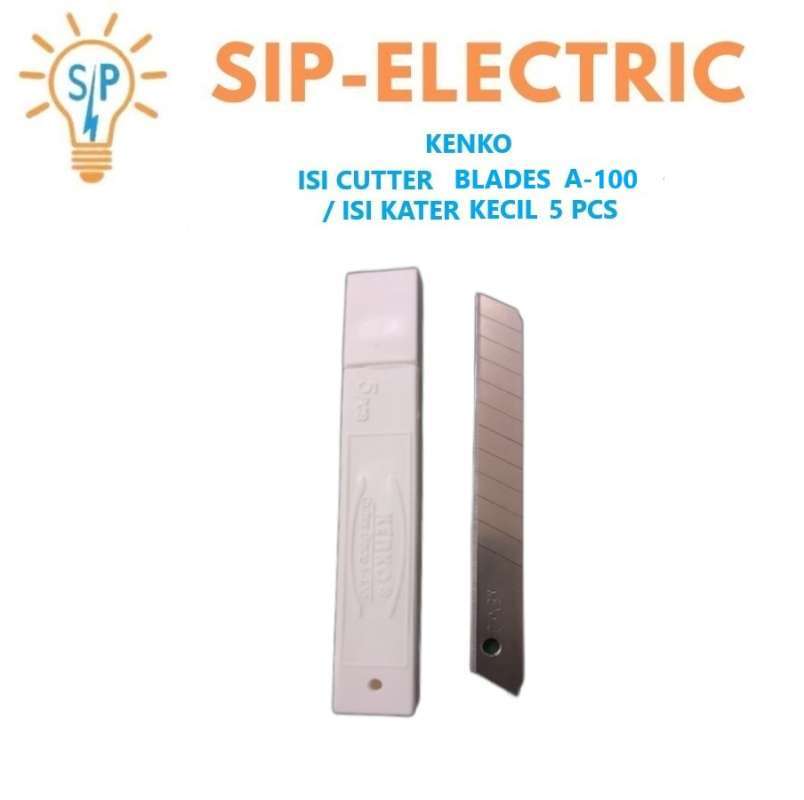 Jual KENKO ISI CUTTER KECIL REFILL BLADES A-100 ISI KATER PISAU KECIL ...