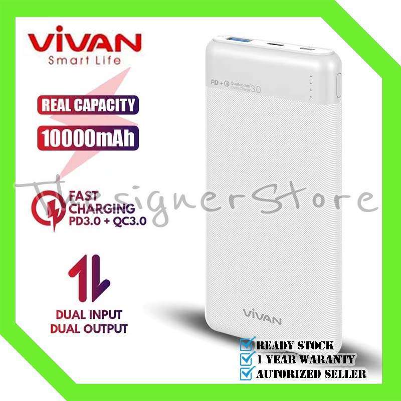 Promo VIVAN VPB-M10 PowerBank 10000mah Fast Charging 3.0 18W Dual Input ...