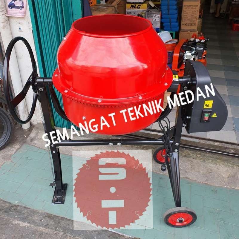 Jual Mesin Molen Pengaduk Aduk Semen Mini Listrik Concrete Mixer 180 ...