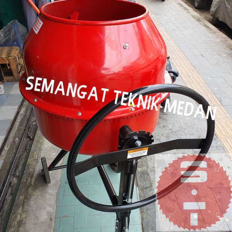 Jual Mesin Molen Pengaduk Aduk Semen Mini Listrik Concrete Mixer 180 Liter Di Seller Semangat ...