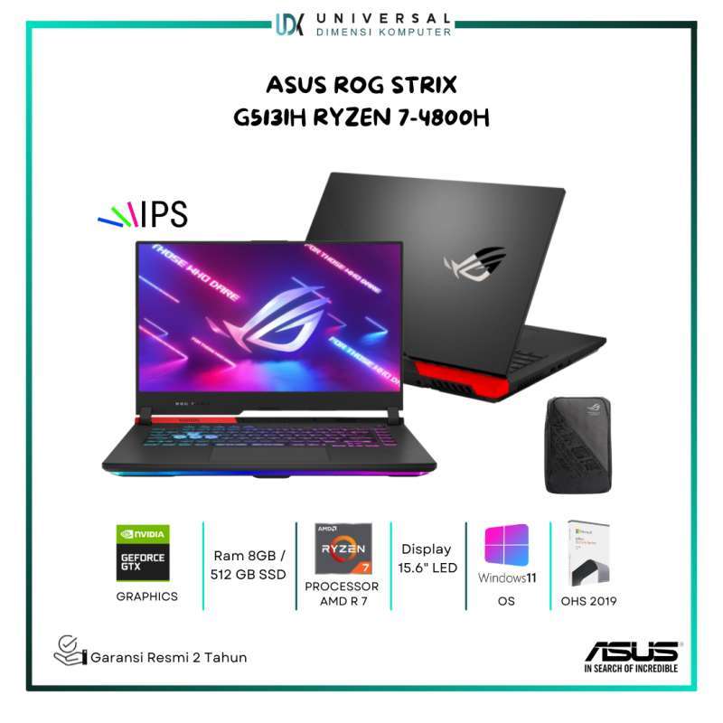 Jual Asus Rog Strix G513ih Ryzen 7-4800h Gtx1650 Di Seller ...