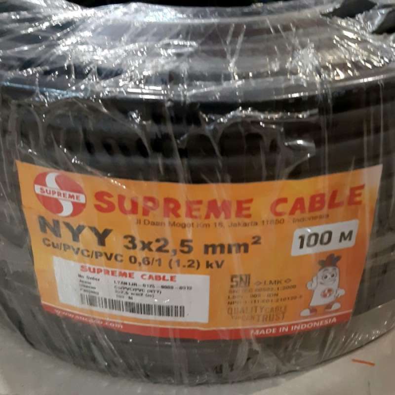 Promo Supreme Cable Nyy 3X2.5Mm @100Mtr Diskon 10% di Seller KEFIRA ...