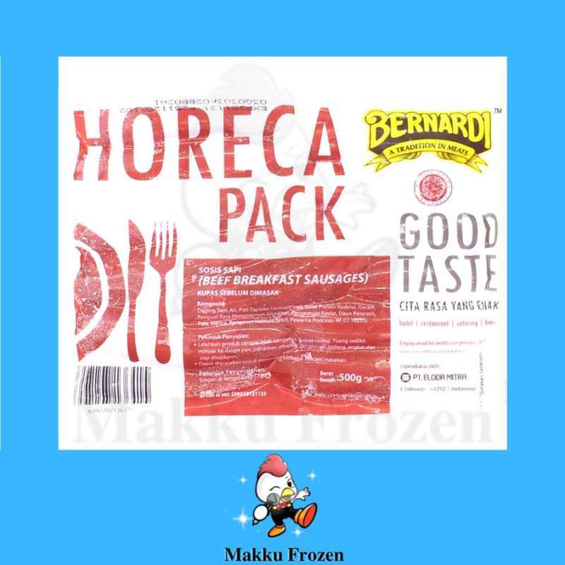 Jual Bernardi Sosis Sapi (Sosis Daging Horeca Pack),Makanan beku 500g ...