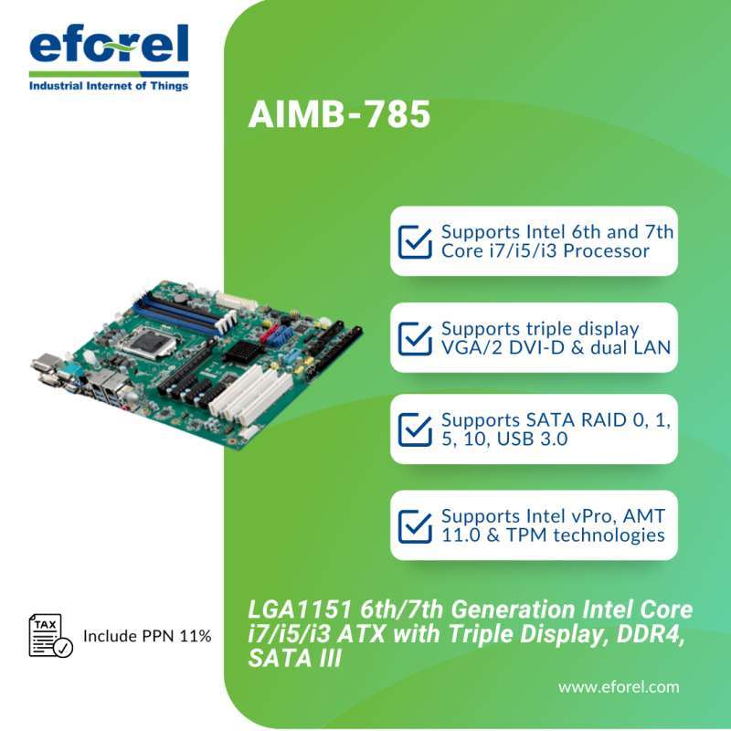 Jual Industrial Atx Motherboard Komputer Intel Core I Advantech Aimb-785g2 Di Seller Eforel ...