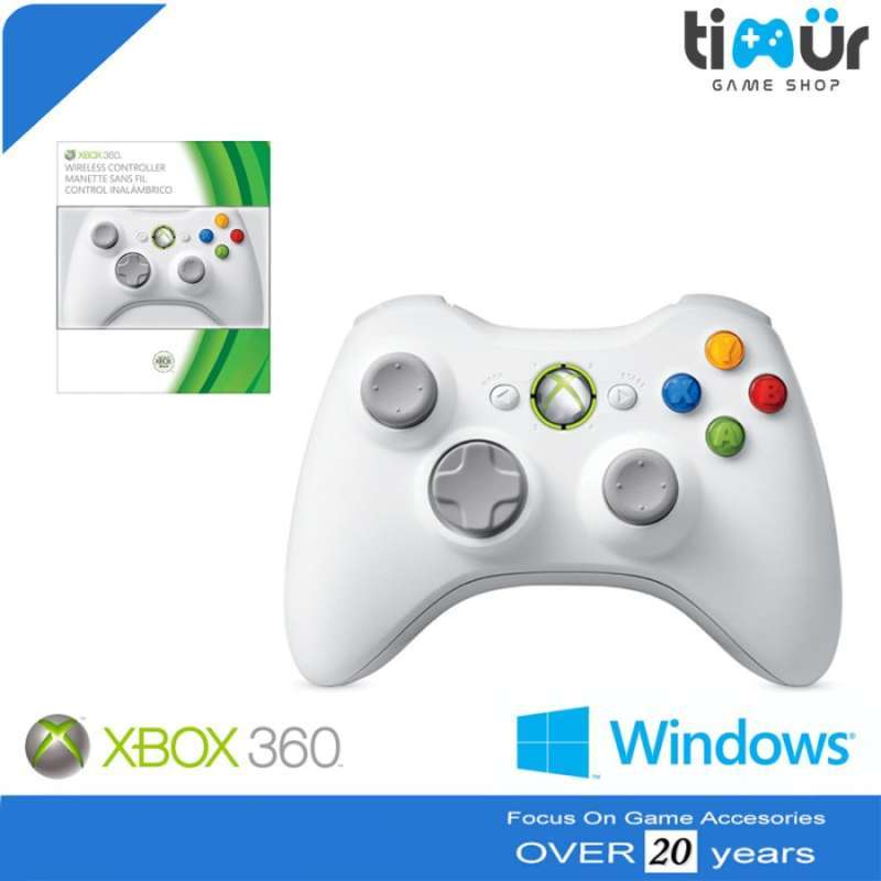 Jual Stik Stick Controller Gamepad Xbox 360 PC Original Wireless Putih ...