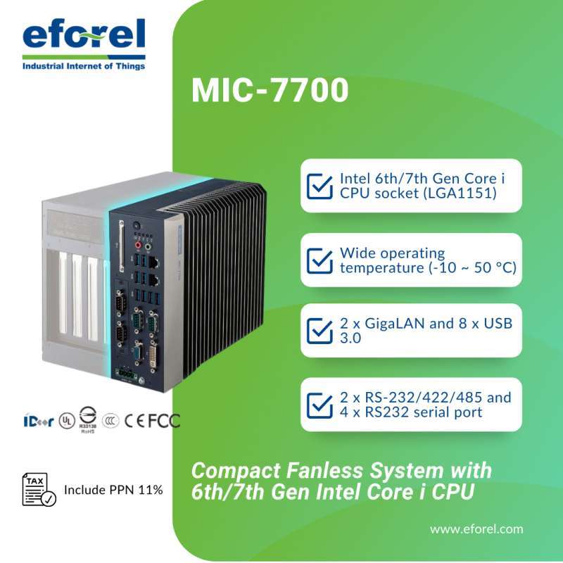 Jual Fanless Mini PC Compact Industrial Komputer Desktop Advantech MIC-7700 di Seller Eforel ...
