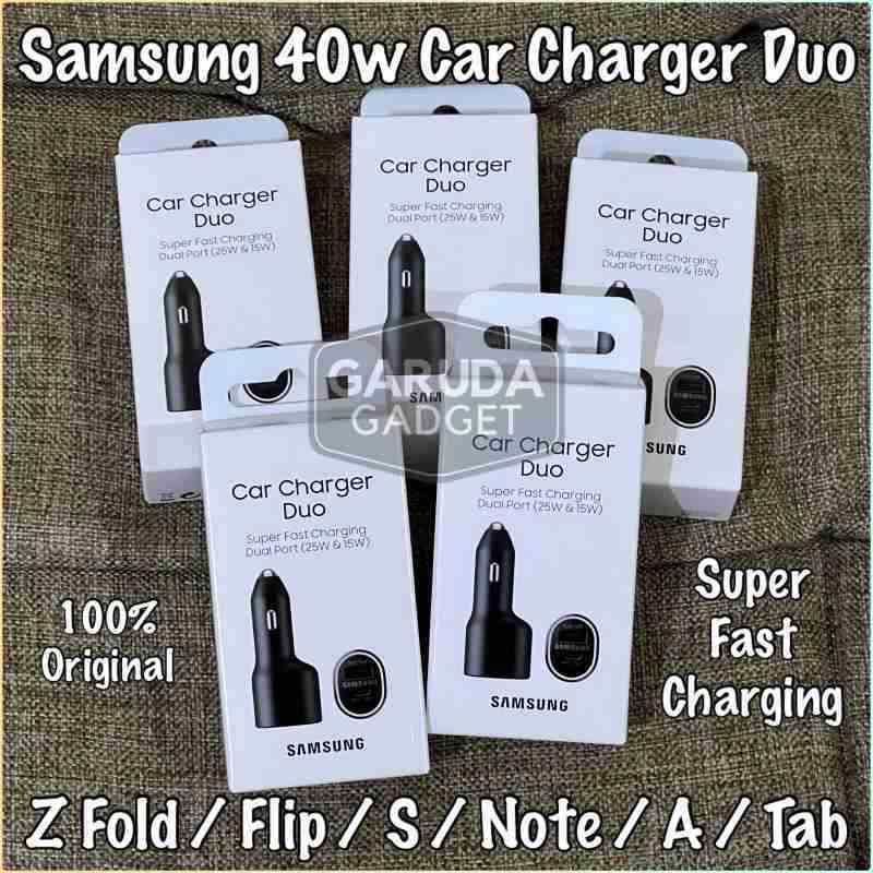 Jual Original Samsung Car Charger Duo 40w Super Fast Charging Mobil Usb ...