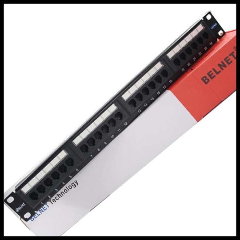 Jual Cat5E Pro Rj45 Patch Panel 24 Port For 1U 19 Inch Server Rack ...