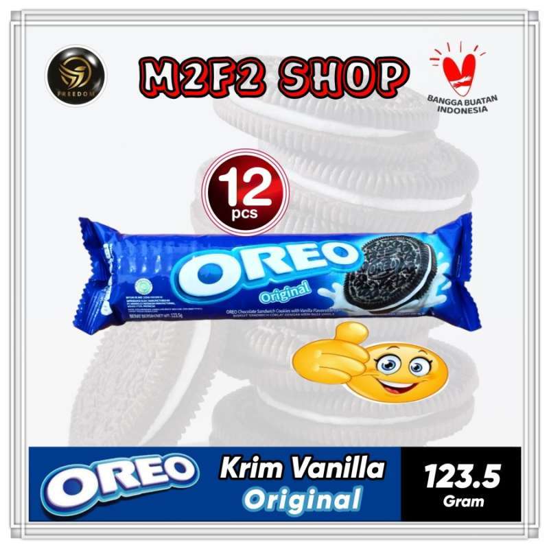 Jual Biskuit Oreo Sandwich Original Vanilla Krim Vanila - 123,5 gr ...
