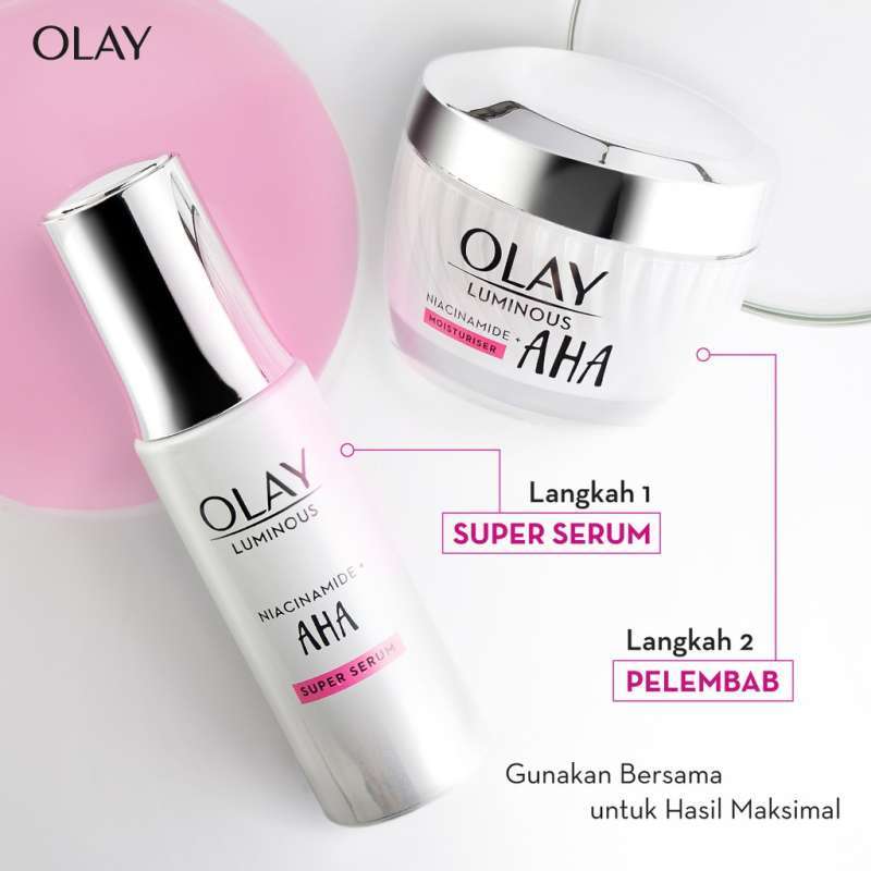 Promo Paket Olay Luminous Niacinamide + Aha Super Serum + Krim Pelembab ...