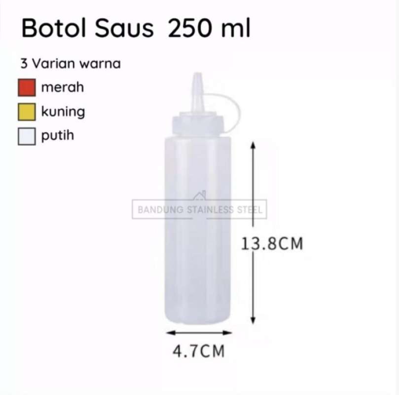 Jual Botol Tempat Saos-Saus-Kecap-Mayonaise-Cuka Plastik dengan Takaran ...