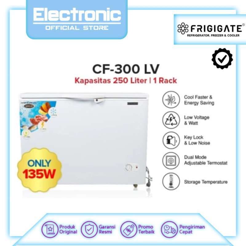 Promo CHEST FREEZER FRIGIGATE 300 LITER CF300LV / CF 300 FREEZER BOX ...