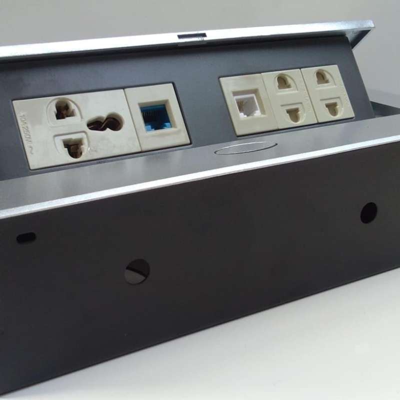 Jual STOP KONTAK MEJA / LANTAI POWER TELEPON & DATA CAT 6 di Seller The ...