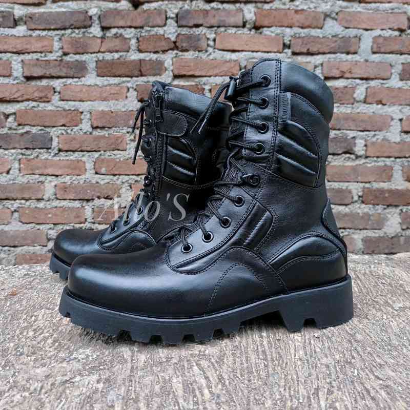 Jual Sepatu Pdl Tni Polri Satpam Kulit Asli Mode X Original Caanggo di ...