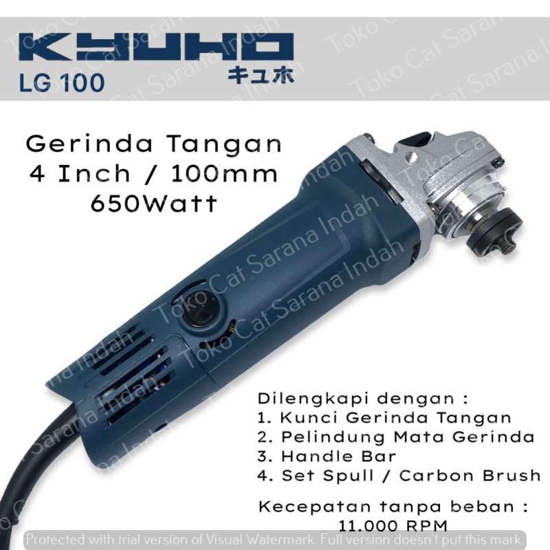 Jual MESIN GERINDA TANGAN 4 NLG KYUHO LG100 ANGLE GRINDER 4 INCH LG 100 ...