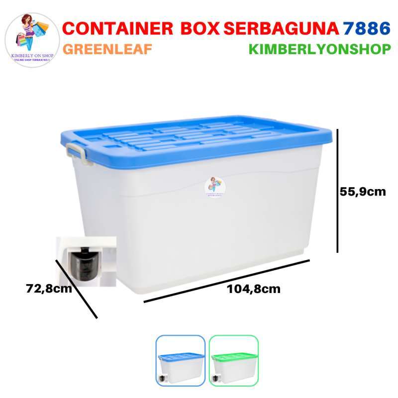 Jual Container Box Tempat Penyimpan 280 Liter 7886 Sierra Green Leaf di ...