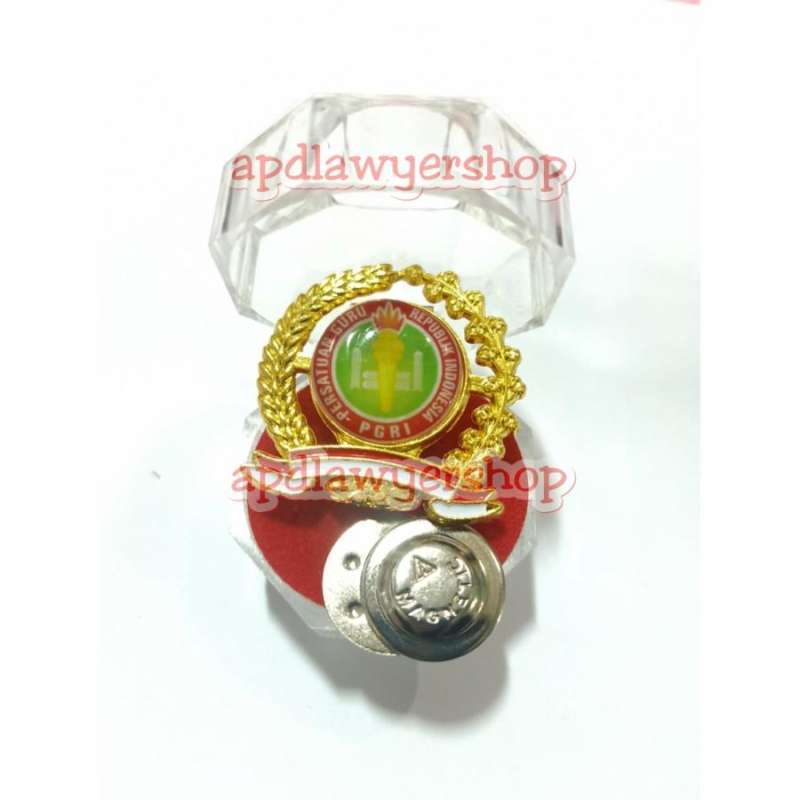 Jual Pin Padi Kapas PGRI Kuningan Asli Sepuh Emas Magnet Plus Box ...