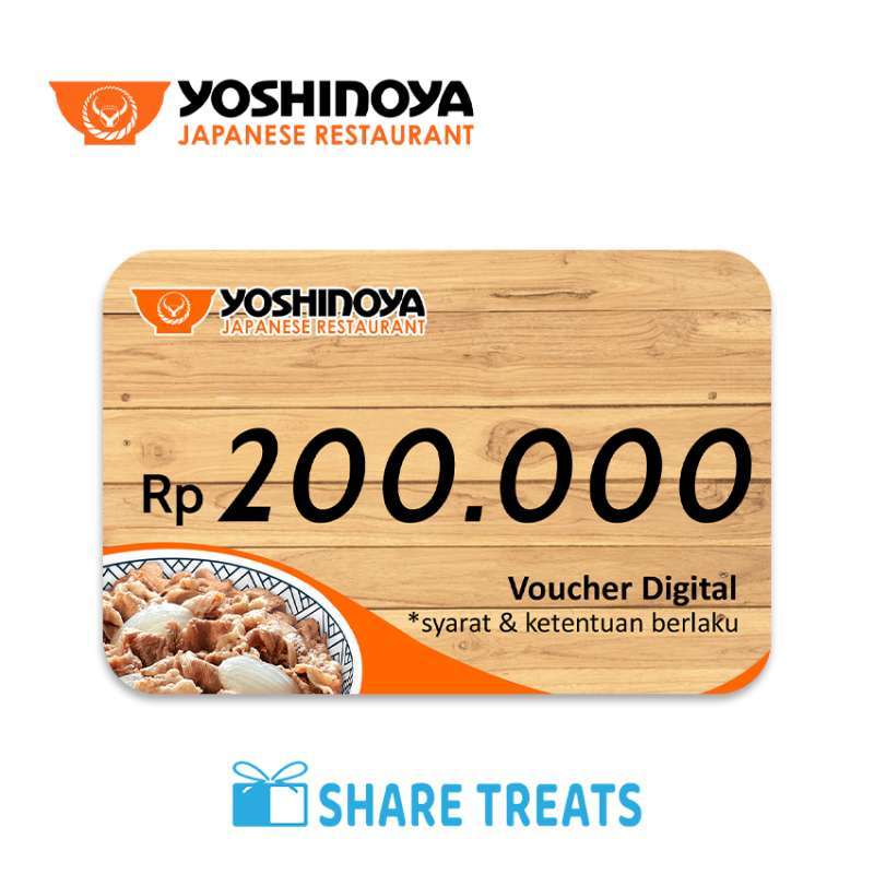 Jual Voucher Digital Yoshinoya Rp 200.000 di Seller Share Treats ...