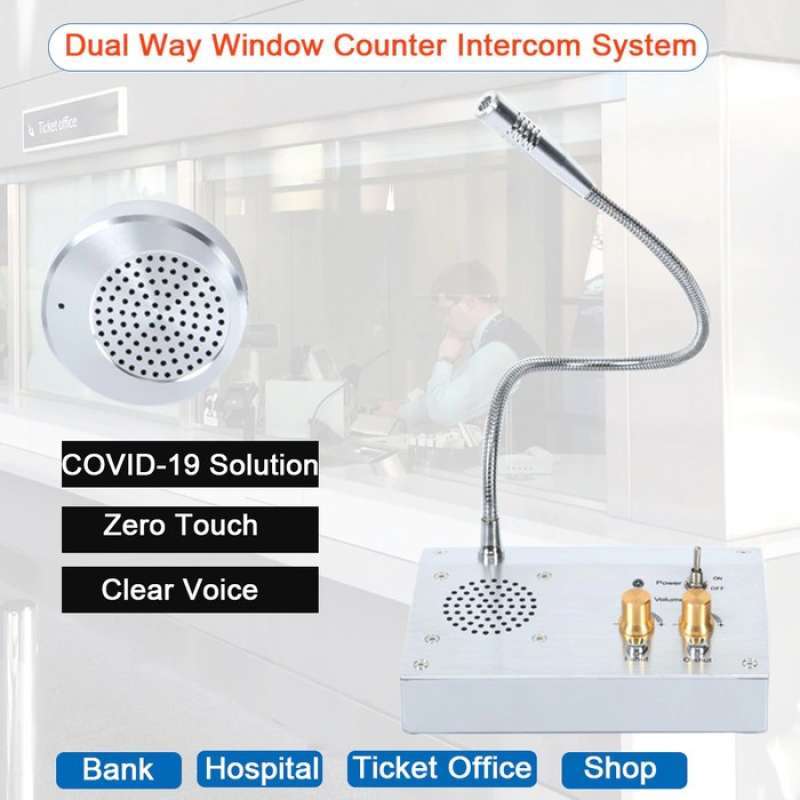 Promo Kolmi Dual Way Window Counter Intercom - Mic Loket 2 Arah Type Wi ...