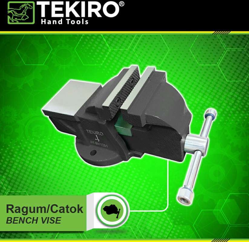 Jual Tekiro Ragum 5 Inch / Tekiro Bench Vice 5 Inch / Catok Besi 5 Inch ...