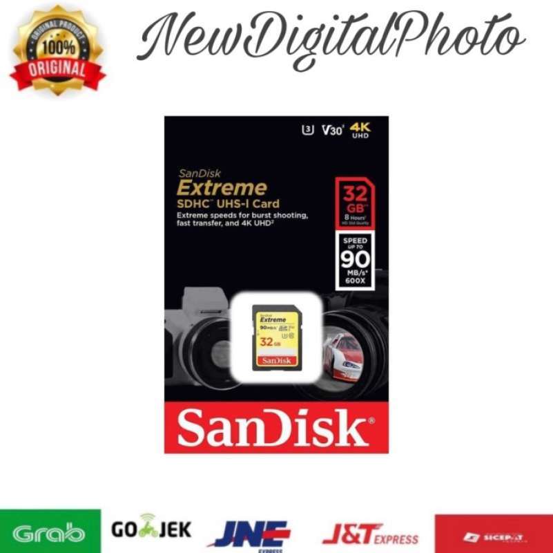 Promo Memory Sandisk Extreme Sd Uhs-I 32 Gb Speed 90 Mbps Class 10 Diskon 12% di Seller Ghazlan ...