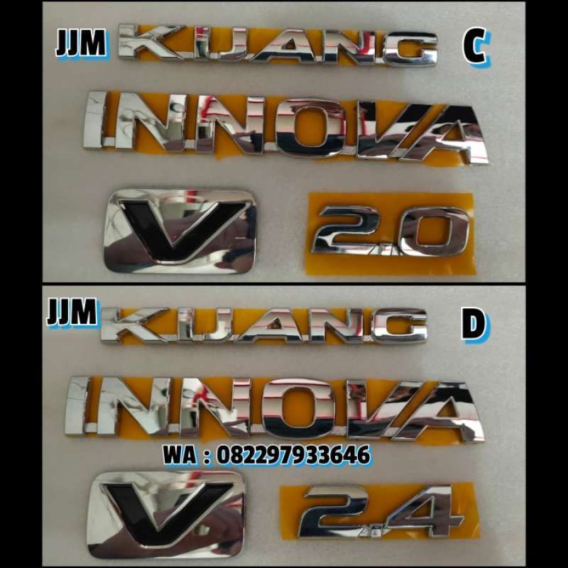 Jual Logo Emblem Tulisan Innova Reborn V Set Original Toyota di Seller ...