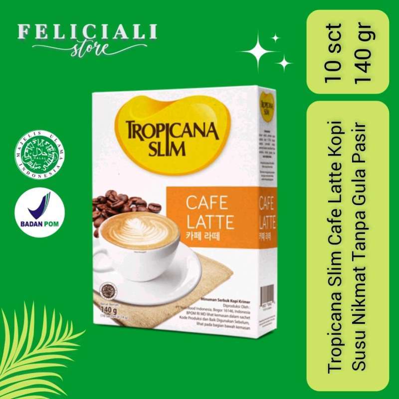 Jual Tropicana Slim Cafe Latte 10 Sachet 14gr - Kopi Susu Nikmat Tanpa Gula Pasir di Seller ...