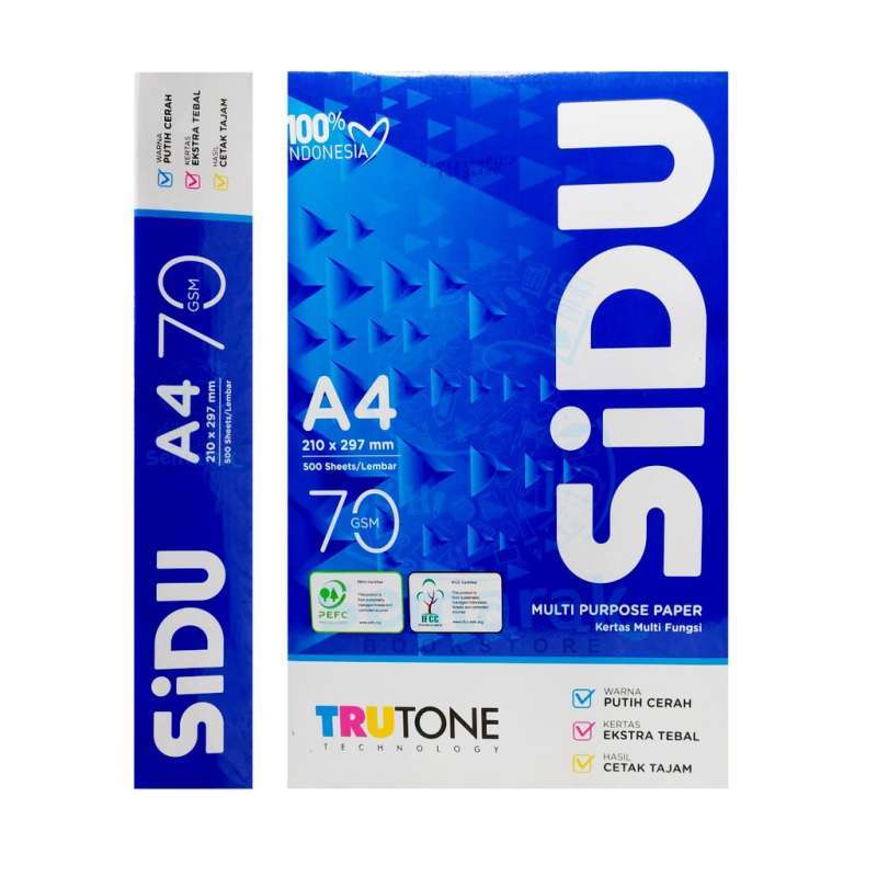 Jual Kertas Hvs A4 Sidu 70 Gsm / 1 Rim Hvs Murah Kertas Print Di Seller ...