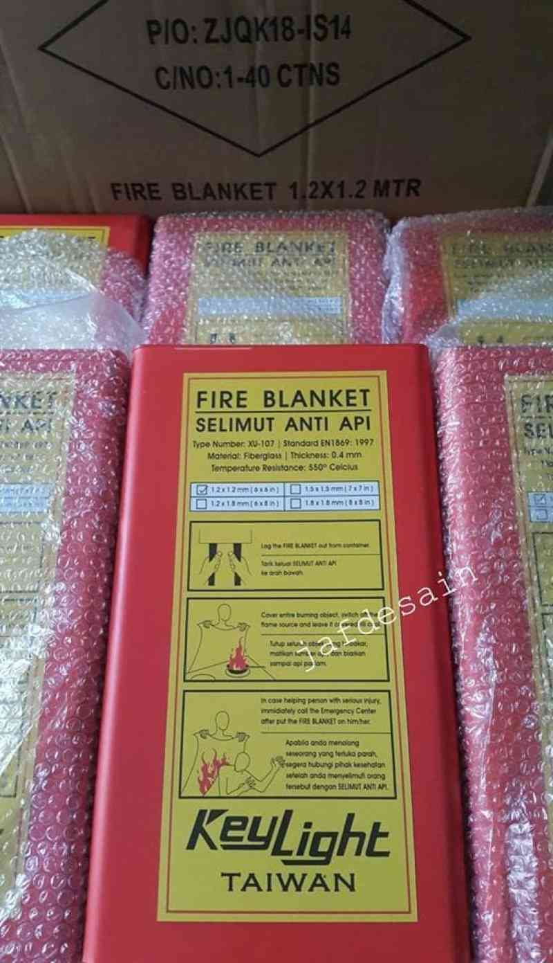 Jual Selimut anti api/fire blanket 1.5x1.5 meter Keylightmade in Taiwan ...