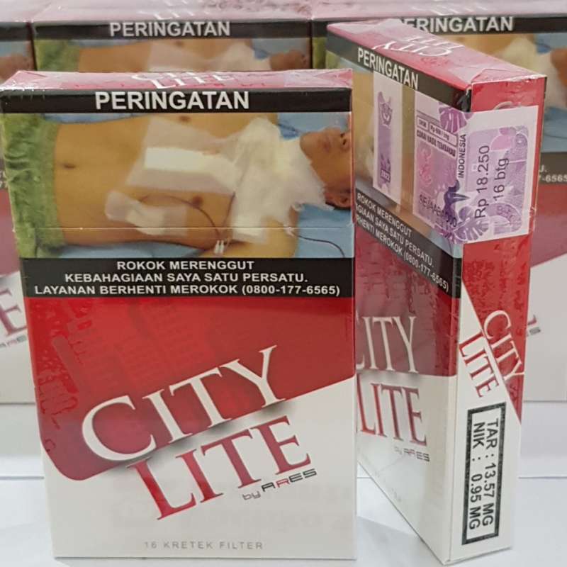 Jual City Lite rokok filter - - (1 Slop / 12 bungkus / 16 batang ...