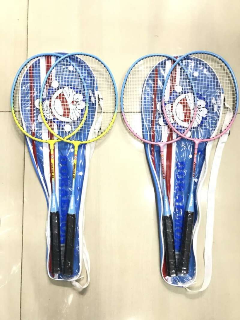 Jual Raket Badminton Bulutangkis Anak Doraemon Isi 2 Free Tas di Seller ...