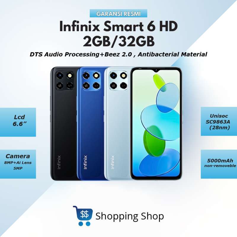 Jual Infinix Smart 6 HD 2/32GB - Garansi Resmi di Seller shopping shop ...