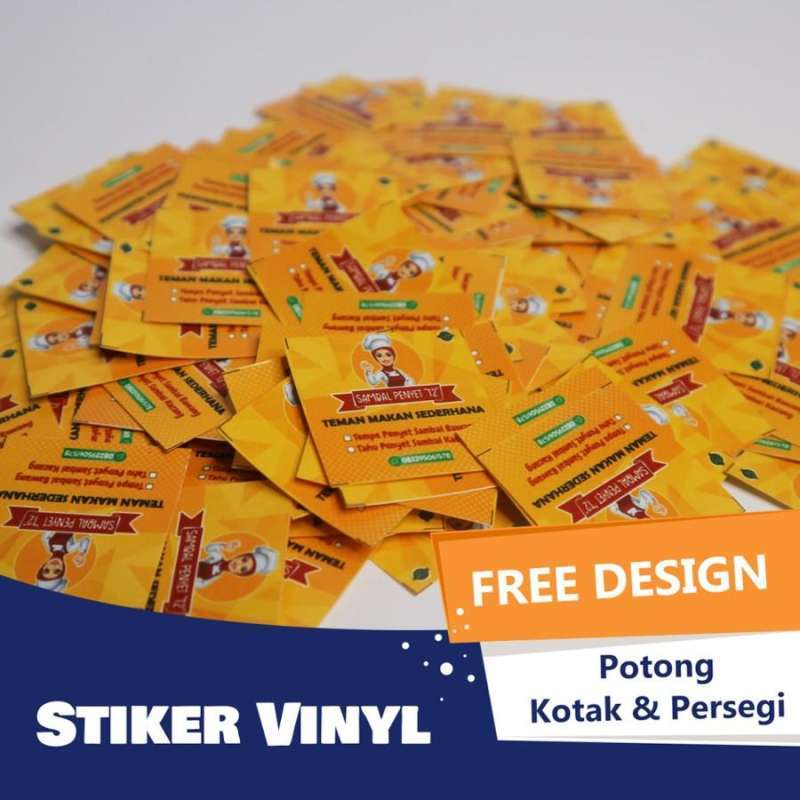 Jual Cetak Stiker Vinyl Label Kemasan Logo Online Shop Custom Ukuran ...