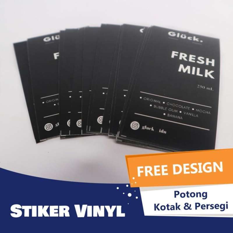 Jual Cetak Stiker Vinyl Label Kemasan Logo Online Shop Custom Ukuran ...