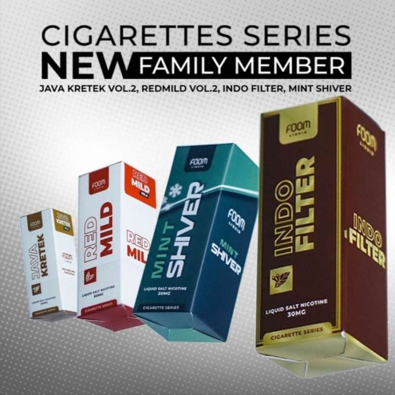 Promo FOOM CIGARETTE SERIES LIQUID SALTNIC 30ML RED MILD JAVA KRETEK ...