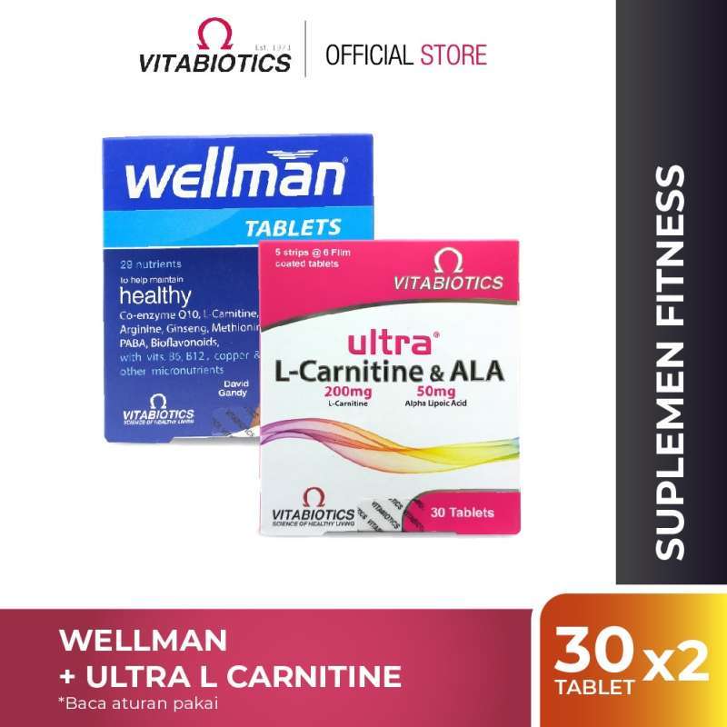 Promo Vitabiotics Wellman + Vitabiotics Ultra L-carnitine & Ala @30 ...