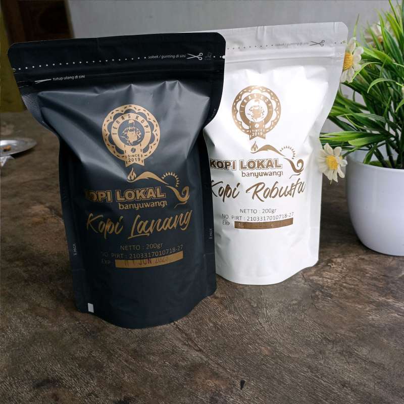 Jual PAKET OLEH-OLEH KOPI LANANG & KOPI ROBUSTA KEMASAN 200 G (BUBUK ...