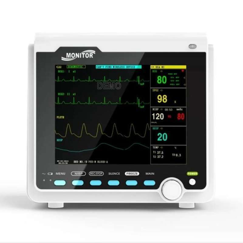 Jual 8 Vital Signs Medical ICU Patient Monitor NIBP SPO2 ECG HR RESP ...