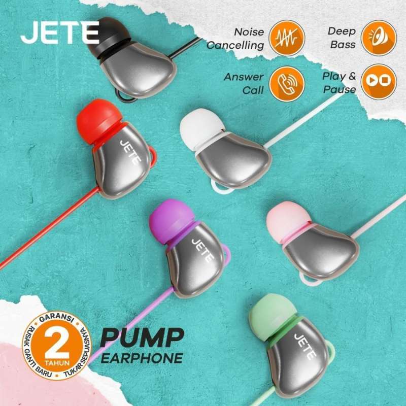 Jual Headset | Earphone JETE Pump with Noice Cancelling - Garansi 2 ...