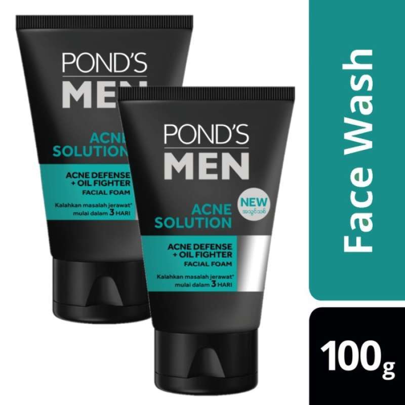 Jual PONDS Men Acne Clear Oil Control Face Wash 100G - Twin Pack di ...