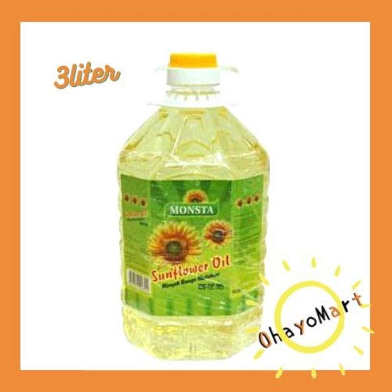 Jual Monsta Sunflower Oil / Minyak masak / minyak bunga matahari 3L di ...