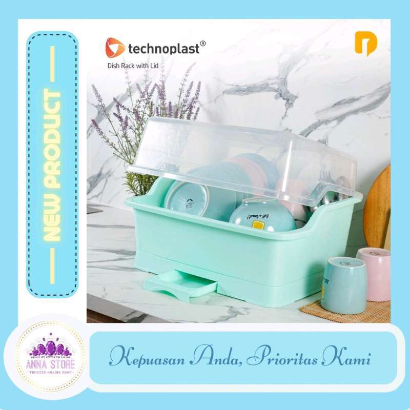 Jual [ADA TUTUP] technoplast dish rack / rak piring / rak dapur ...