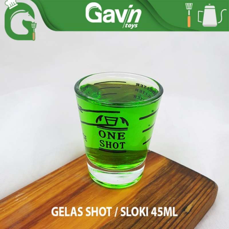 Promo Premium Gelas Shot Mini One Shot 45ml Sloki Kaca Shot Glass 45 ml ...