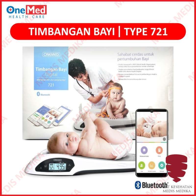 Jual Timbangan Bayi Digital Onemed 721 Baby Scale Bluetooth Alat Pengukur Tinggi Badan di Seller ...