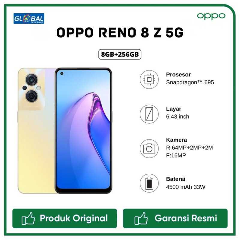 Jual Oppo Reno 8 Z 5G Smartphone [8/256GB] Garansi Resmi di Seller ...