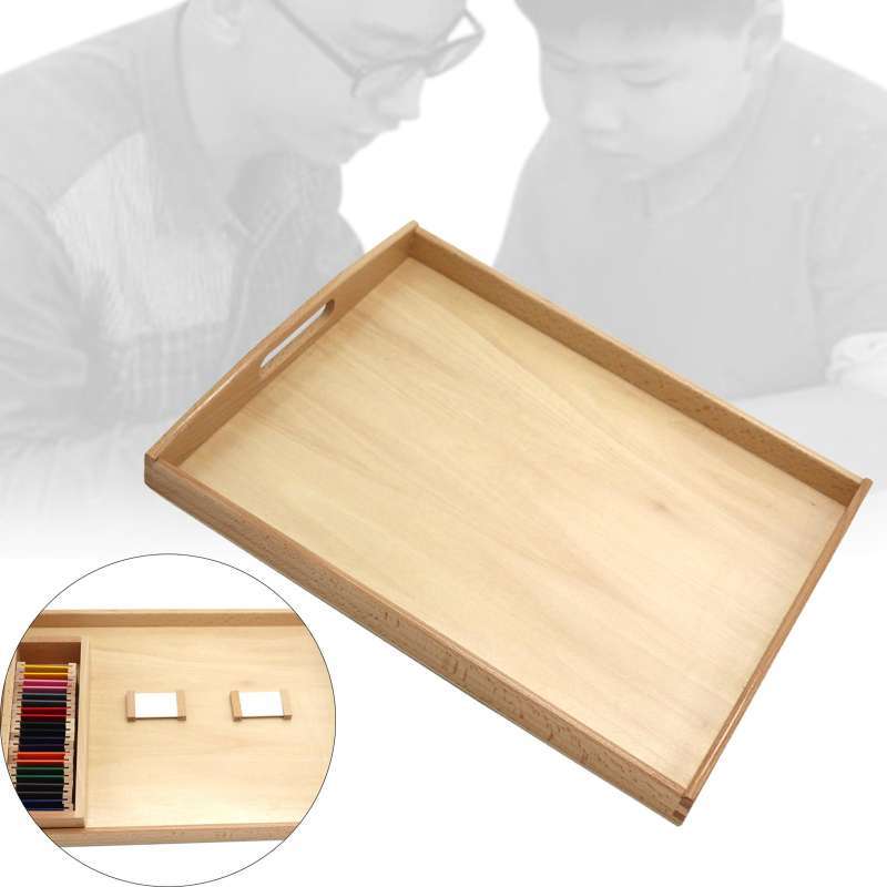 Jual Wood Trays Display Rectangular Shape Educational for Teaching Home ...