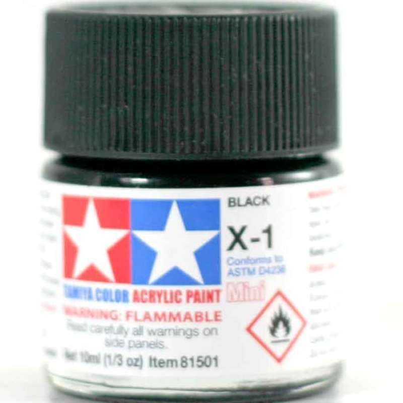 Jual X1 Black X 1 Tamiya Acrylic Paint Gundam Bandai Kuas Cat Akrilik ...